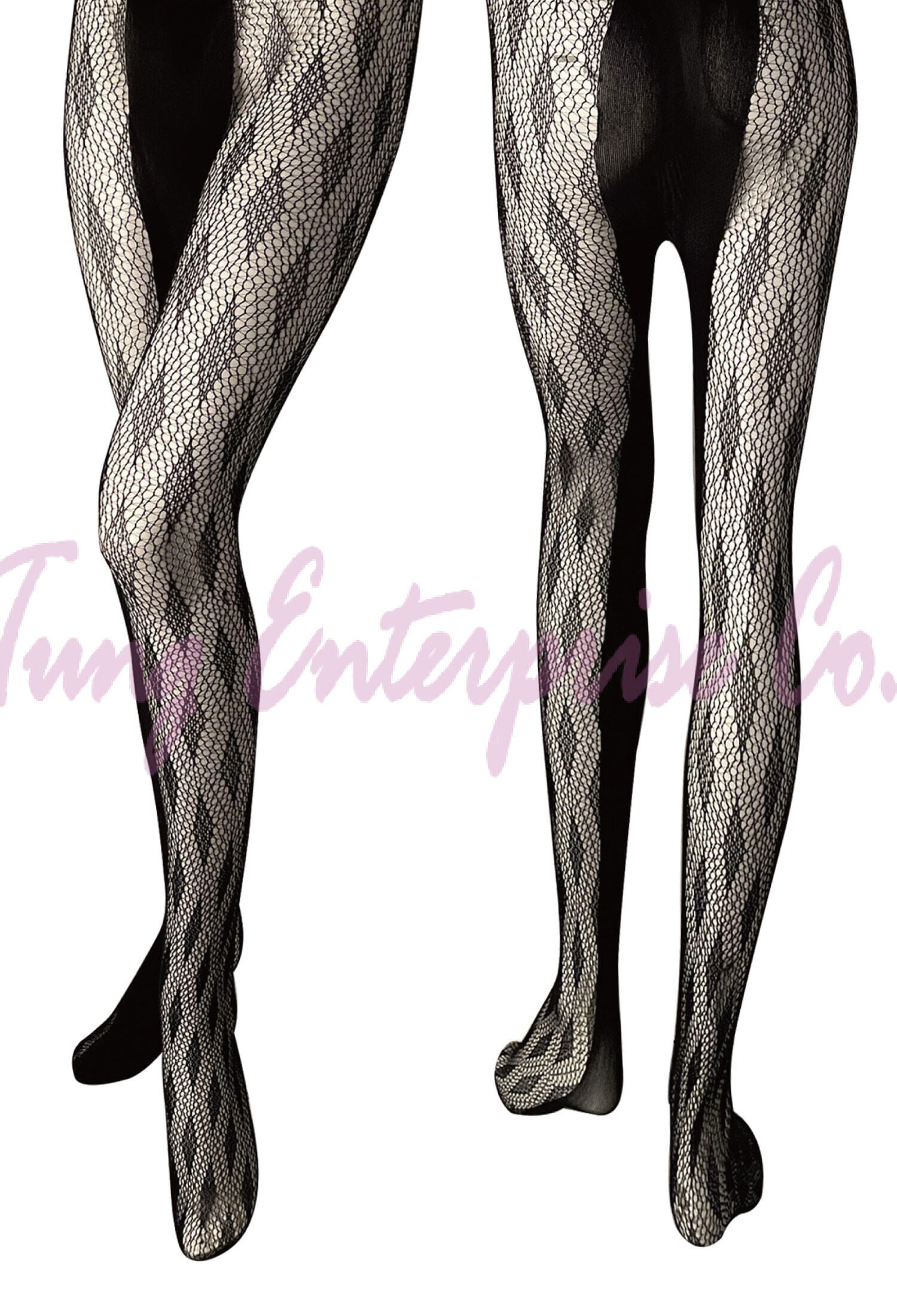 Harley Quinn Lattice Diamond Sheer Fishnet Pantyhose